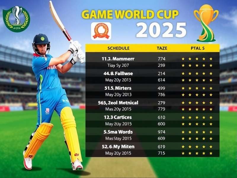 Cricket World Cup Schedule 2025 - World Cup Schedule